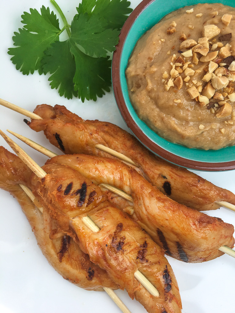 Chicken Satay with a Peanut Sauce