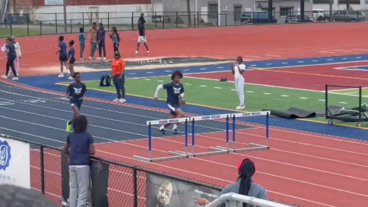 'Embarrassing' fall at track meet as young runner trips during 100m ...