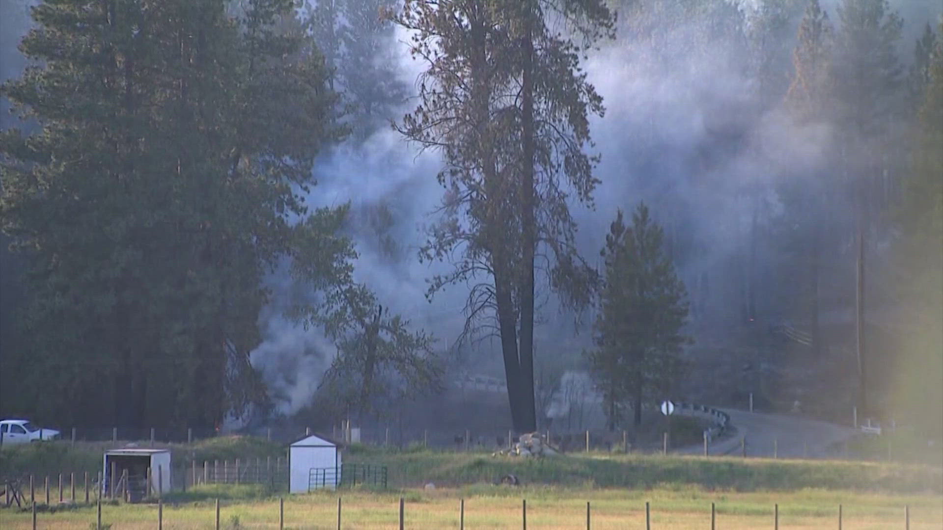 Red Bridge Road Fire still burning near Cle Elum