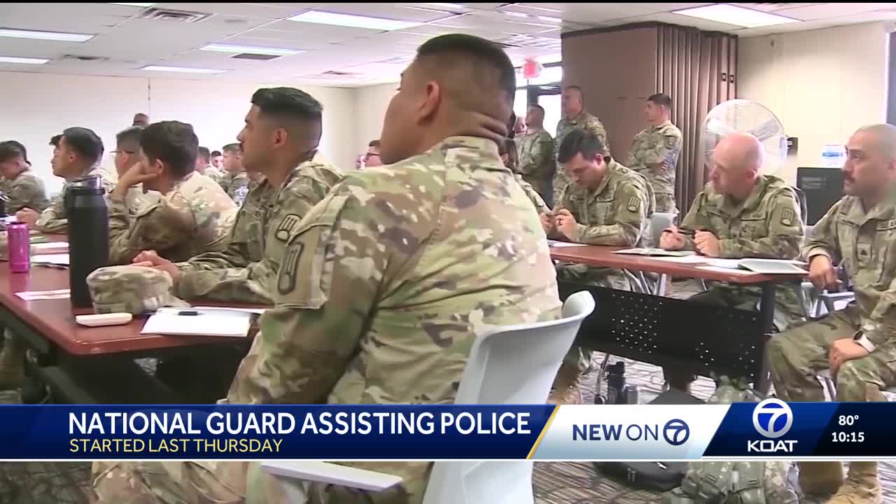 APD says the National Guard has started helping officers in Albuquerque