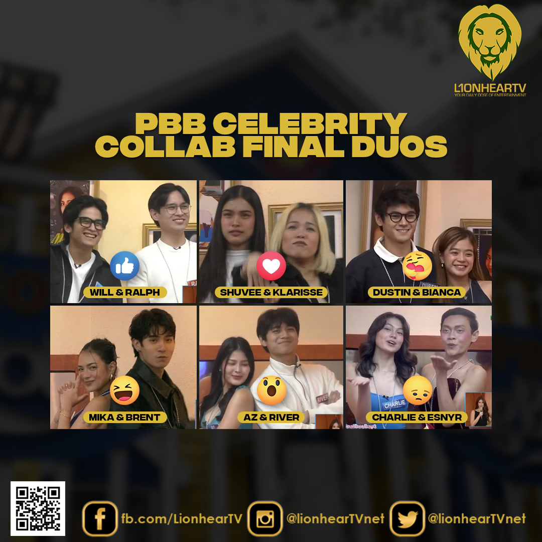 Final 6 Duos revealed for ‘Pinoy Big Brother: Celebrity Collab Edition ...