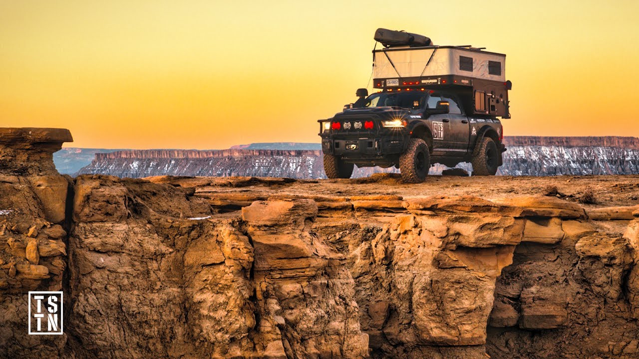 Solo cliff edge camping adventure