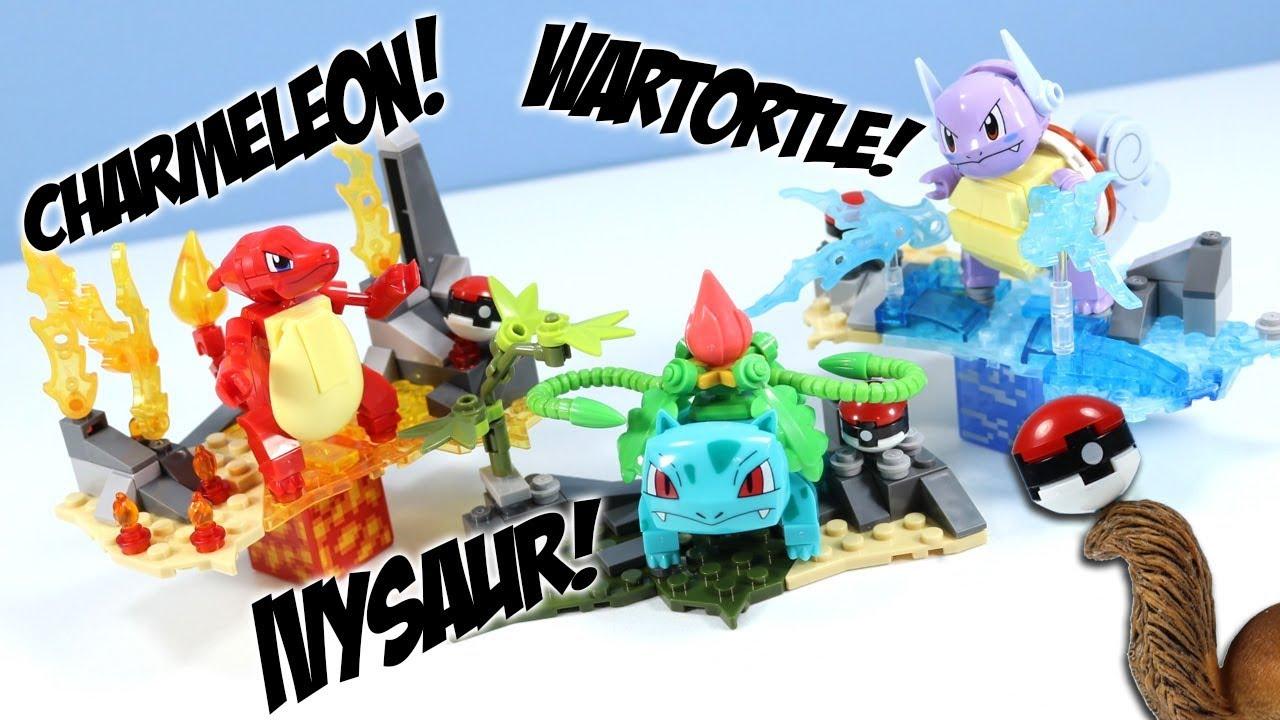 Mega Construx Pokemon Ivysaur Charmeleon & Wartortle Speed Build Toy Review