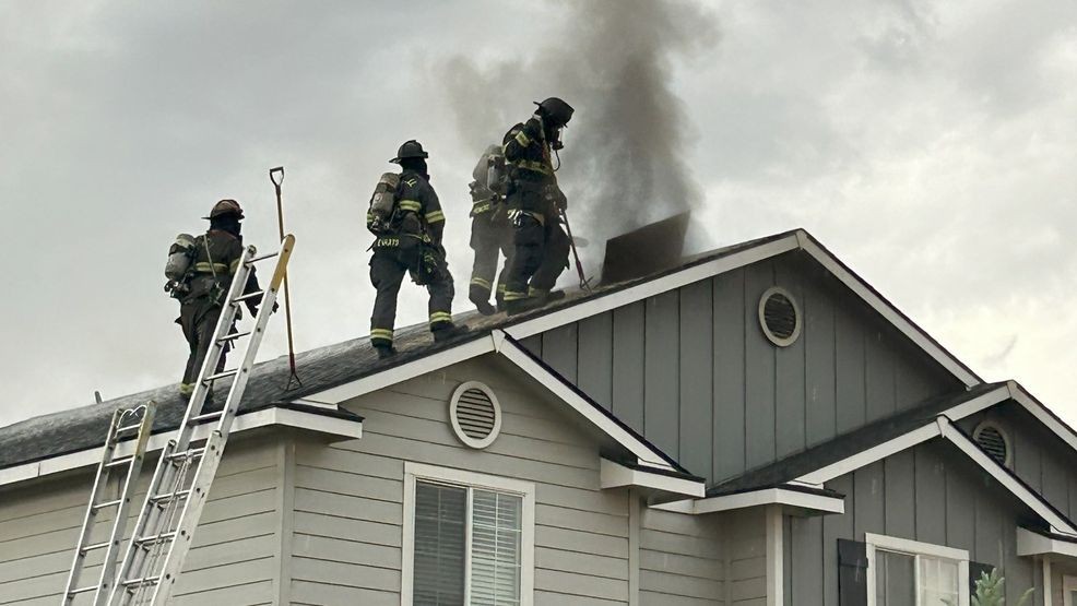 Caldwell Fire Department tackles structure fire caused by lightning strike
