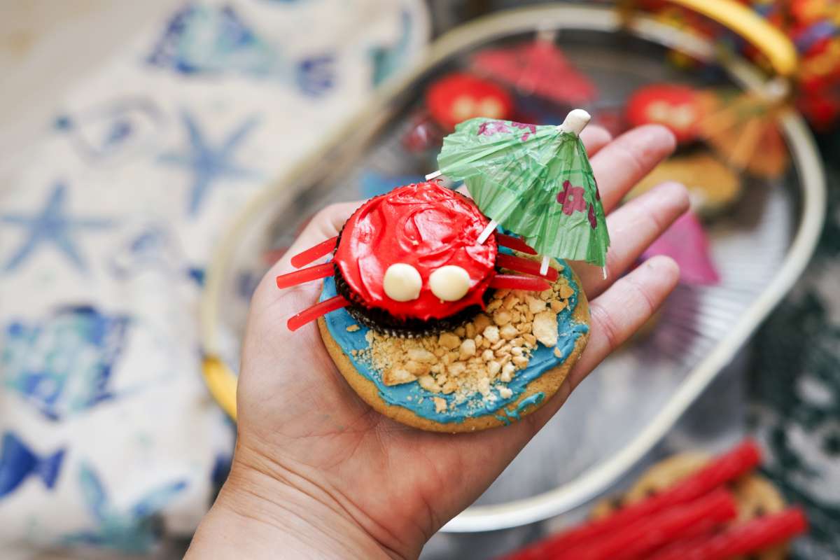 No Bake Crab on the Beach Summer Cookies