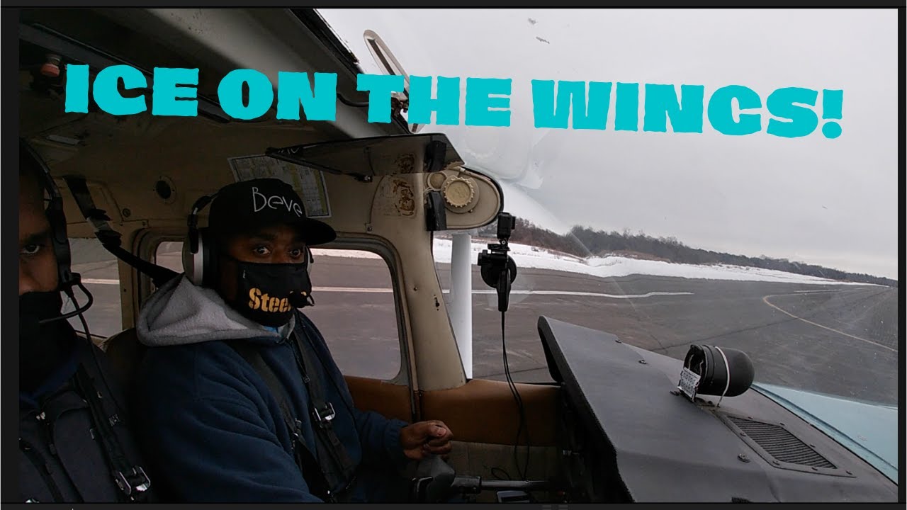 Student Pilot Training Flight Ice On The Wings!