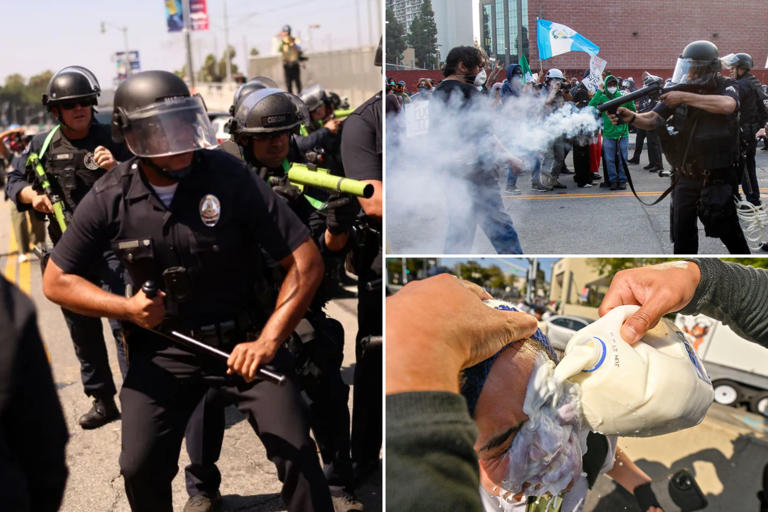 This is all the riot gear LA cops are using to break up anti-ICE ...