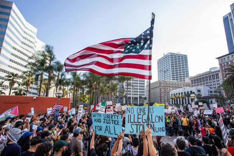 Hundreds arrested in LA protests as Hegseth hints at more deployments ...