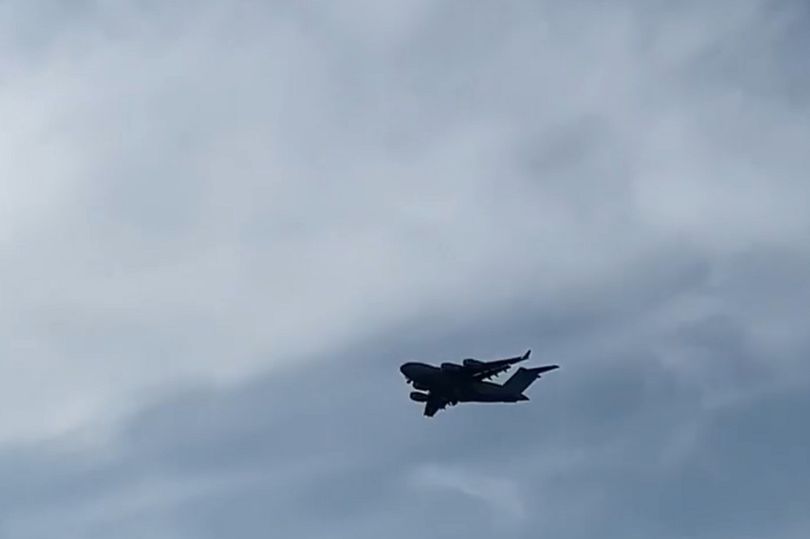 Military plane spotted over flying over Greater Manchester towns