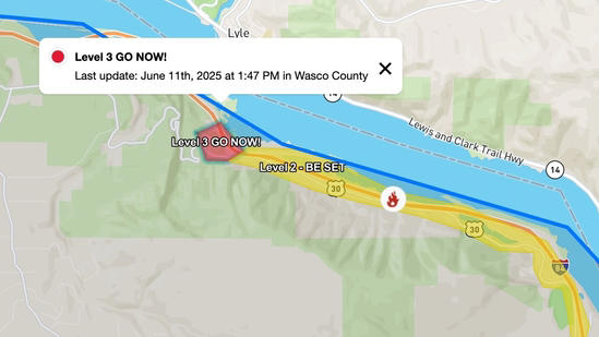 Columbia River Gorge fire map and evacuation updates: Blaze near Rowena ...