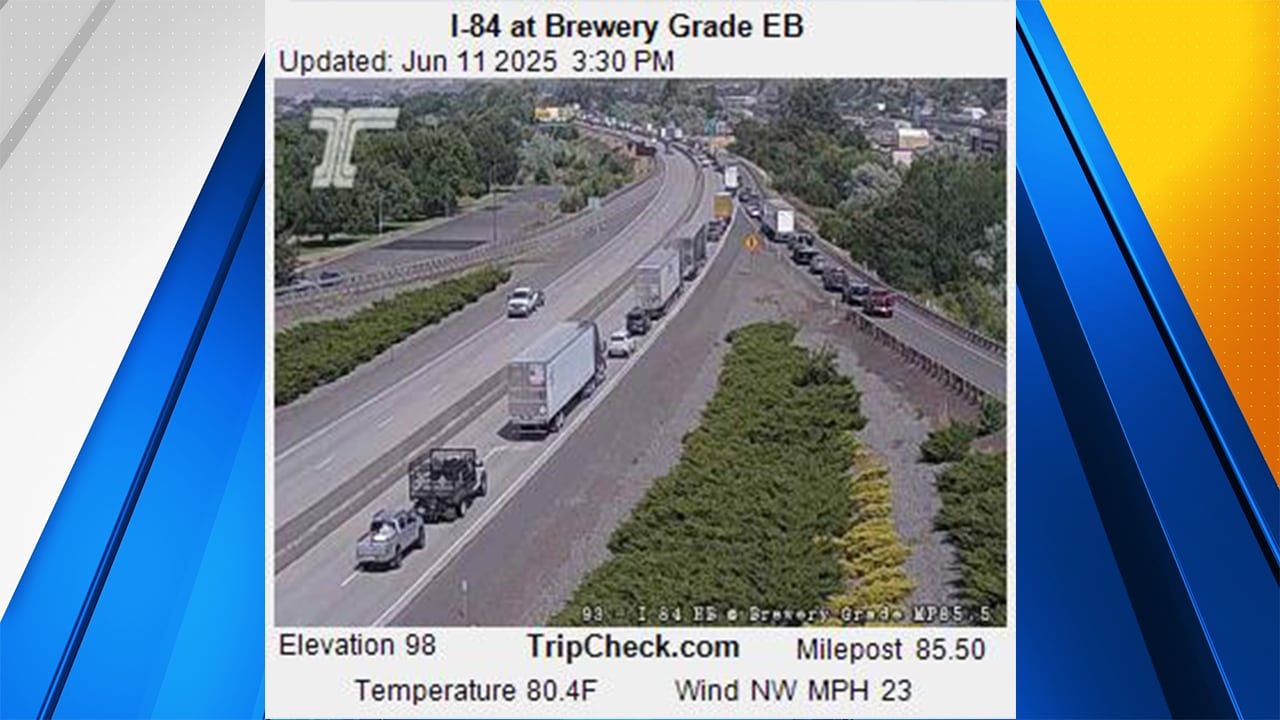 Fire closes section of I-84 in Columbia Gorge, Hwy 30, Level 3, Level 2 ...