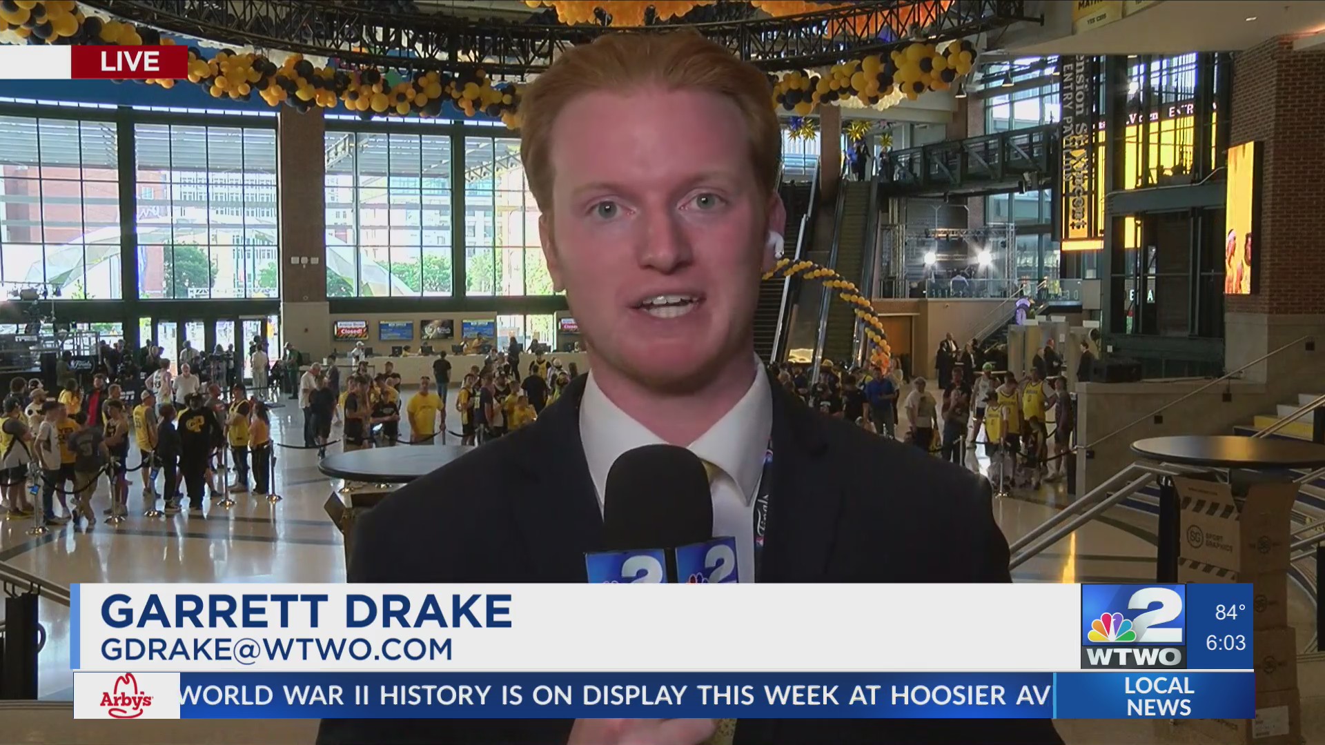 WATCH: WTWO/WAWV live in Indianapolis for the NBA Finals