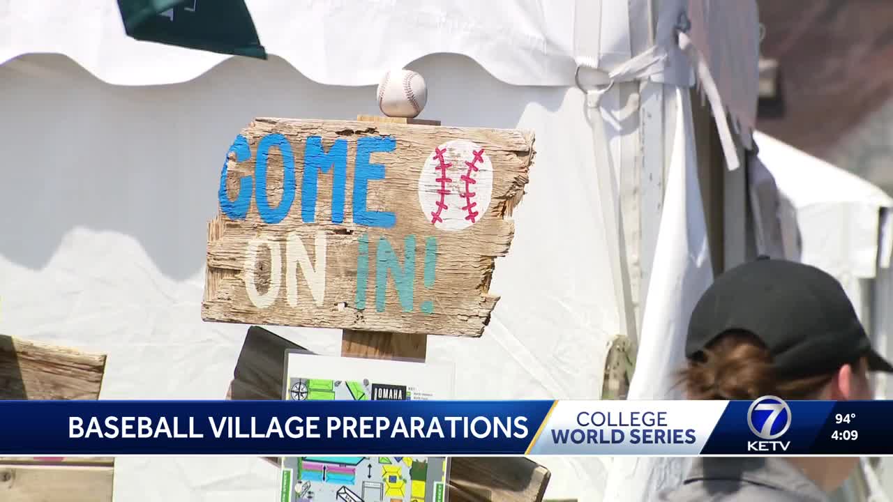 College World Series Baseball Village prepares to open ahead of games