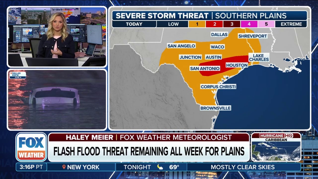 Flash flood threat in Plains remains for this week