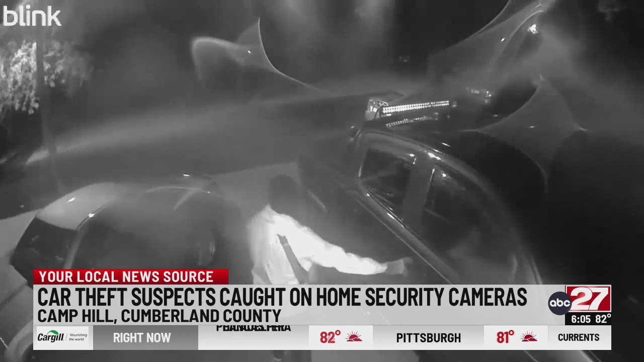 Car theft suspects caught on home security cameras