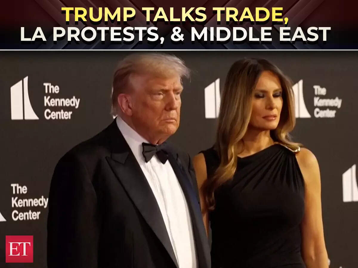 Trump talks trade, LA protests, and Middle East at ‘Les Mis’ showing at ...