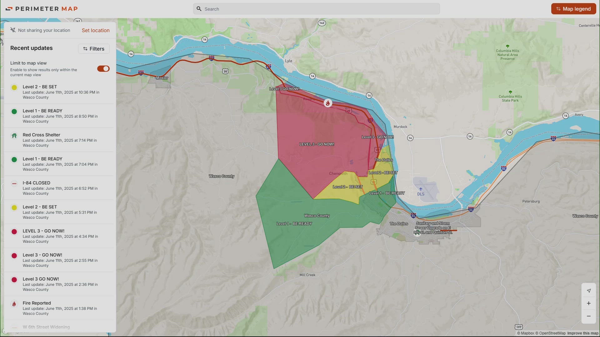 Evacuation zones expand near The Dalles as Rowena Fire spreads