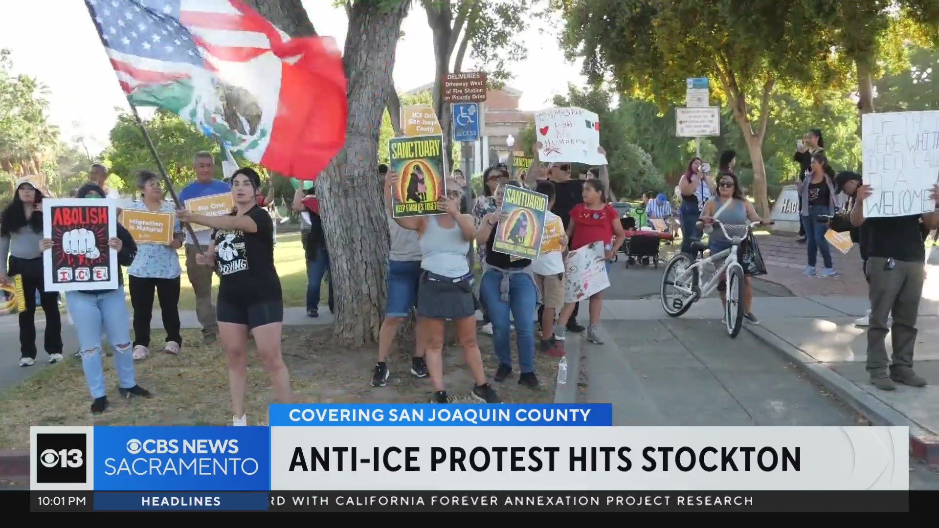 Anti-ICE protest held in Stockton