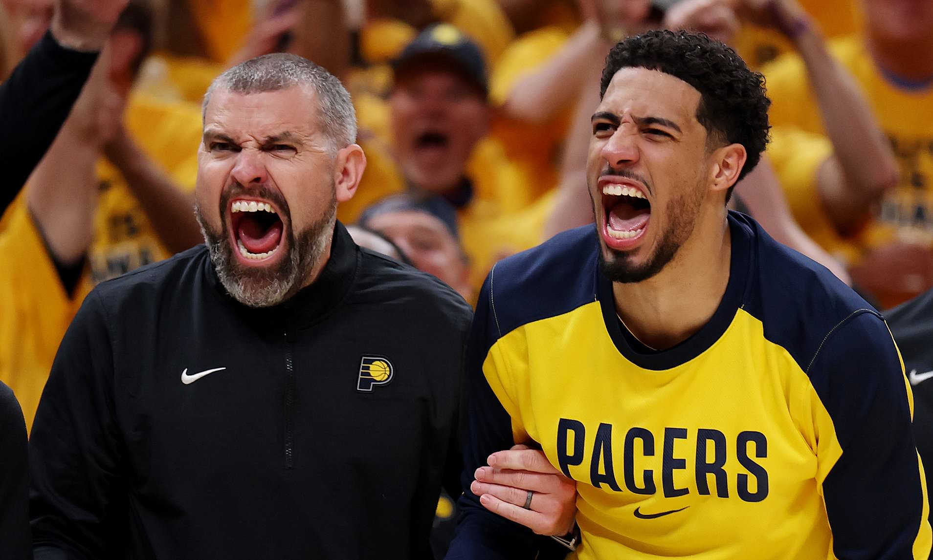 Pacers ride deafening Indiana crowd as Tyrese Haliburton inspires ...