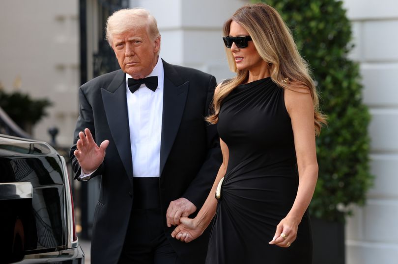 Trump's and Melania in awkward 'one finger' hand hold at Kennedy Center ...