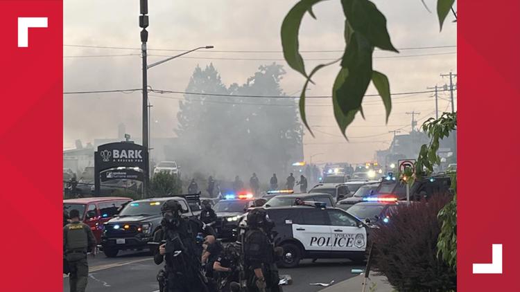 More than 30 arrested in downtown Spokane as ICE protesters clash with ...