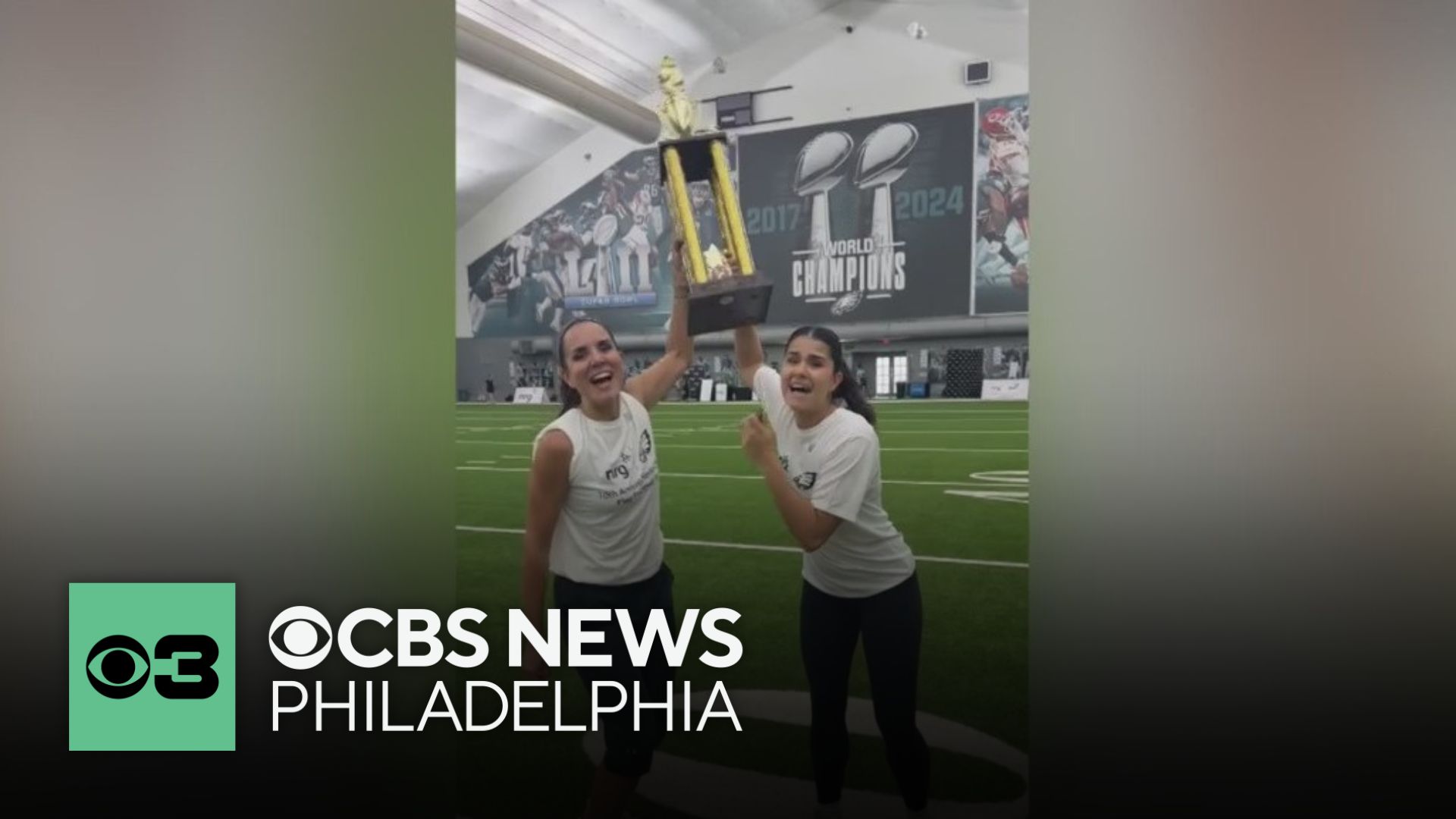 CBS News Philadelphia team takes part in NRG charity flag football game