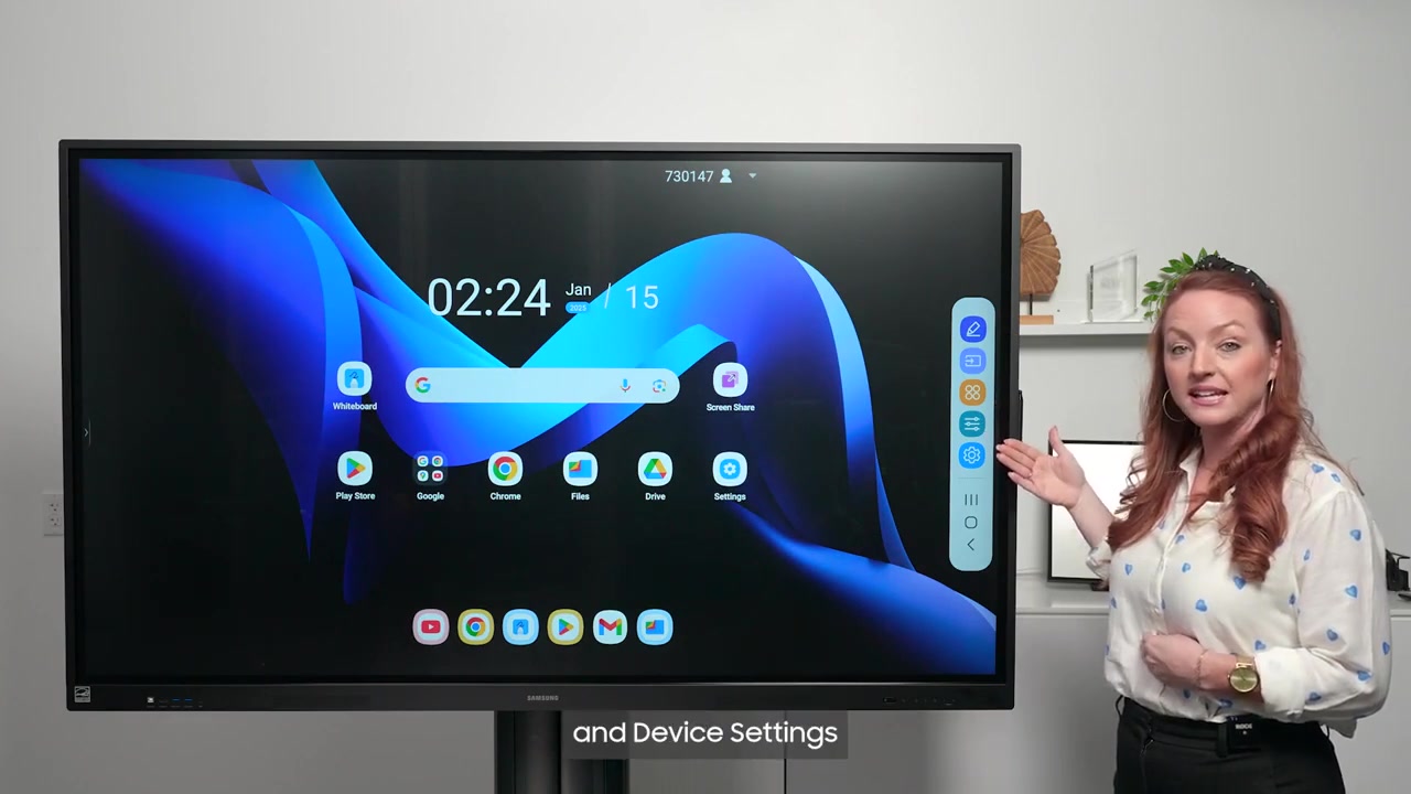 How to use Whiteboard App on the Samsung Interactive Display WAF