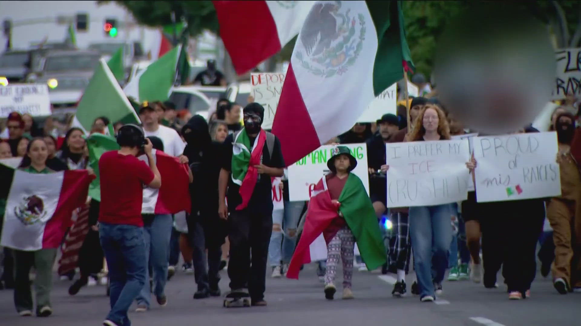 Hundreds gather at anti-ICE protest in National City