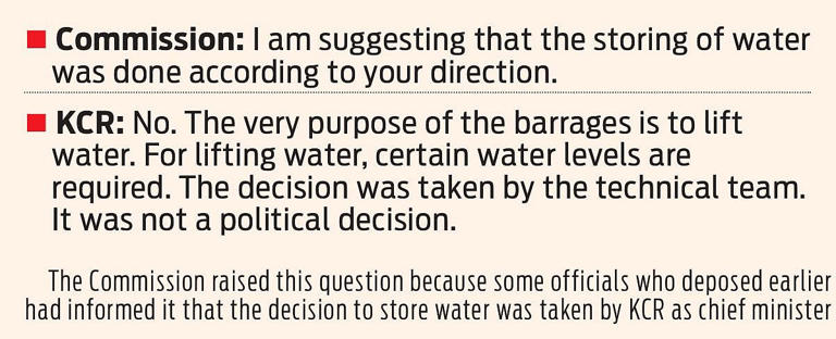 Kaleshwaram project probe: KCR points fingers at KLIS engineers