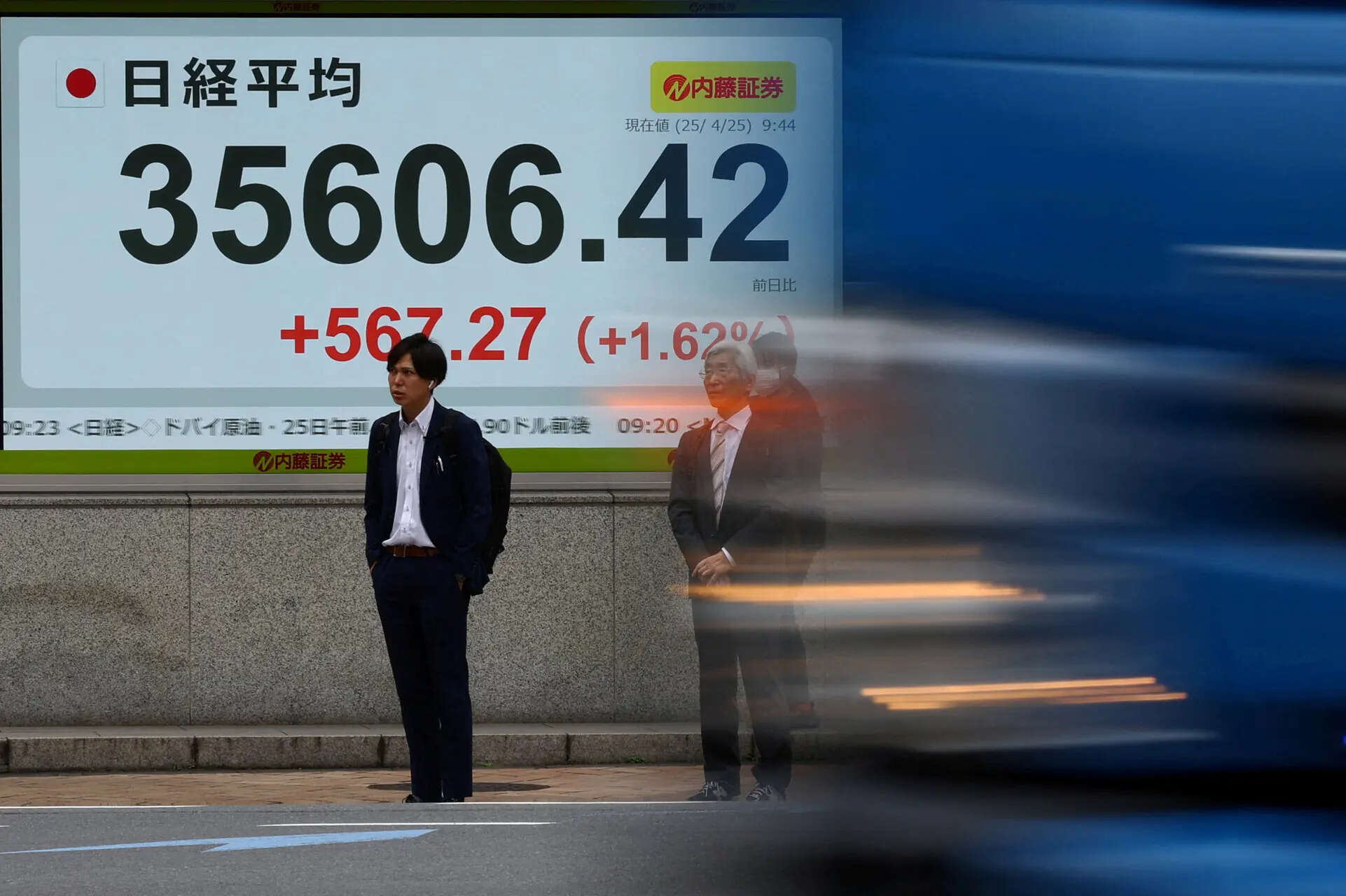 Japan's Nikkei falls as US stock futures decline, firmer yen weighs