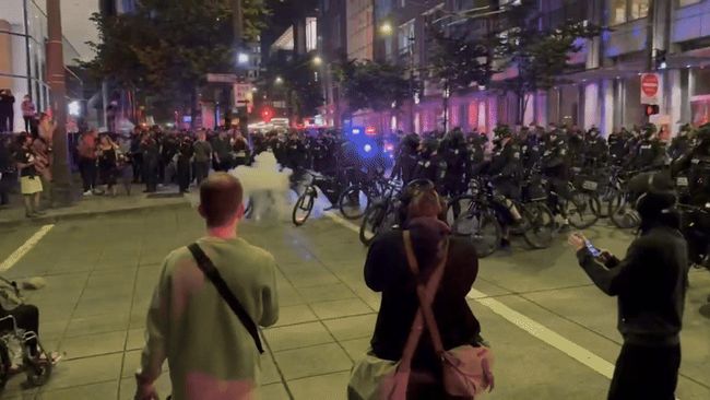 'Absolute Chaos': 8 Arrested in Seattle as Police Pelted With Rocks and ...