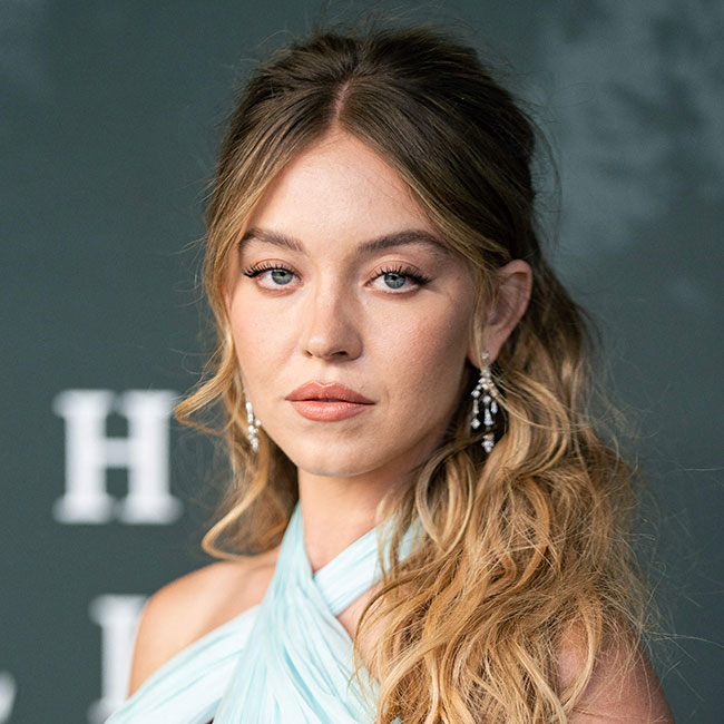 Sydney Sweeney Wears A Powder Blue Pleated Miu Miu Gown On The Red Carpet