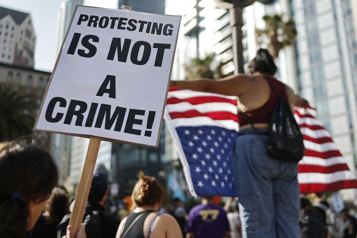 LA protests in pictures: Sixth day of action against Trump's ...