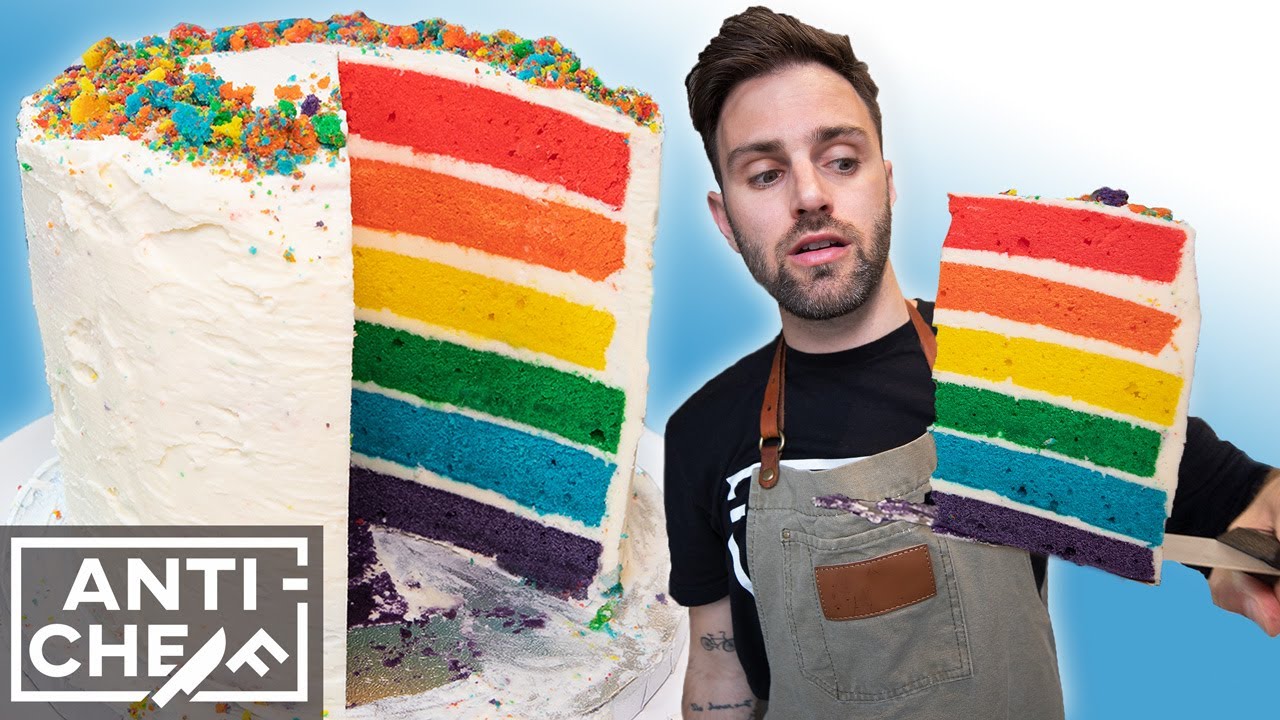 This rainbow cake was a beautiful nightmare to make