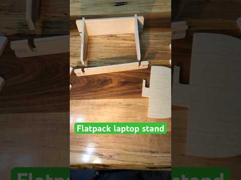 Flat pack laptop stand - custom designed and CNC cut #cnc #laptop # ...