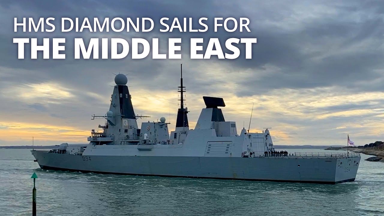 Royal Navy’s HMS Diamond Guards Vital Trade Routes