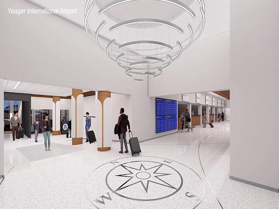 Yeager International Airport unveils pre-security renovations