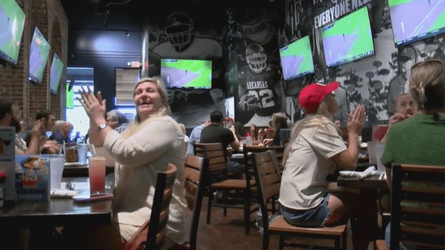 Razorback fans continue to cheer on The Hogs in the College World Series