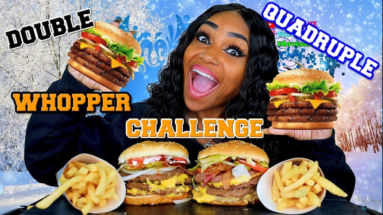 Bacon cheese Whopper eating challenge goes extreme