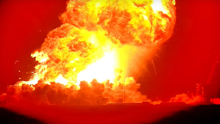 Watch SpaceX's Starship explode in giant fireball during latest test