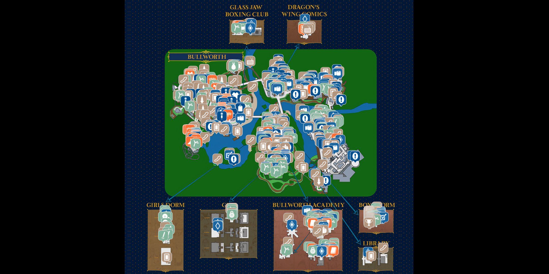 Bully - Interactive Map (Bullworth)