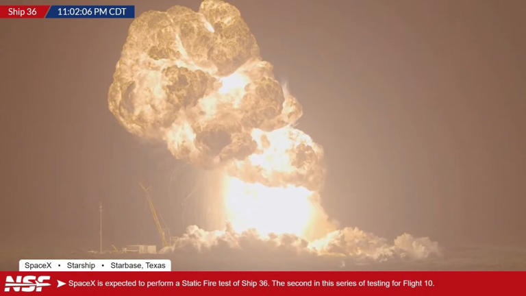 SpaceX Starship explodes into enormous fireball during routine test at ...