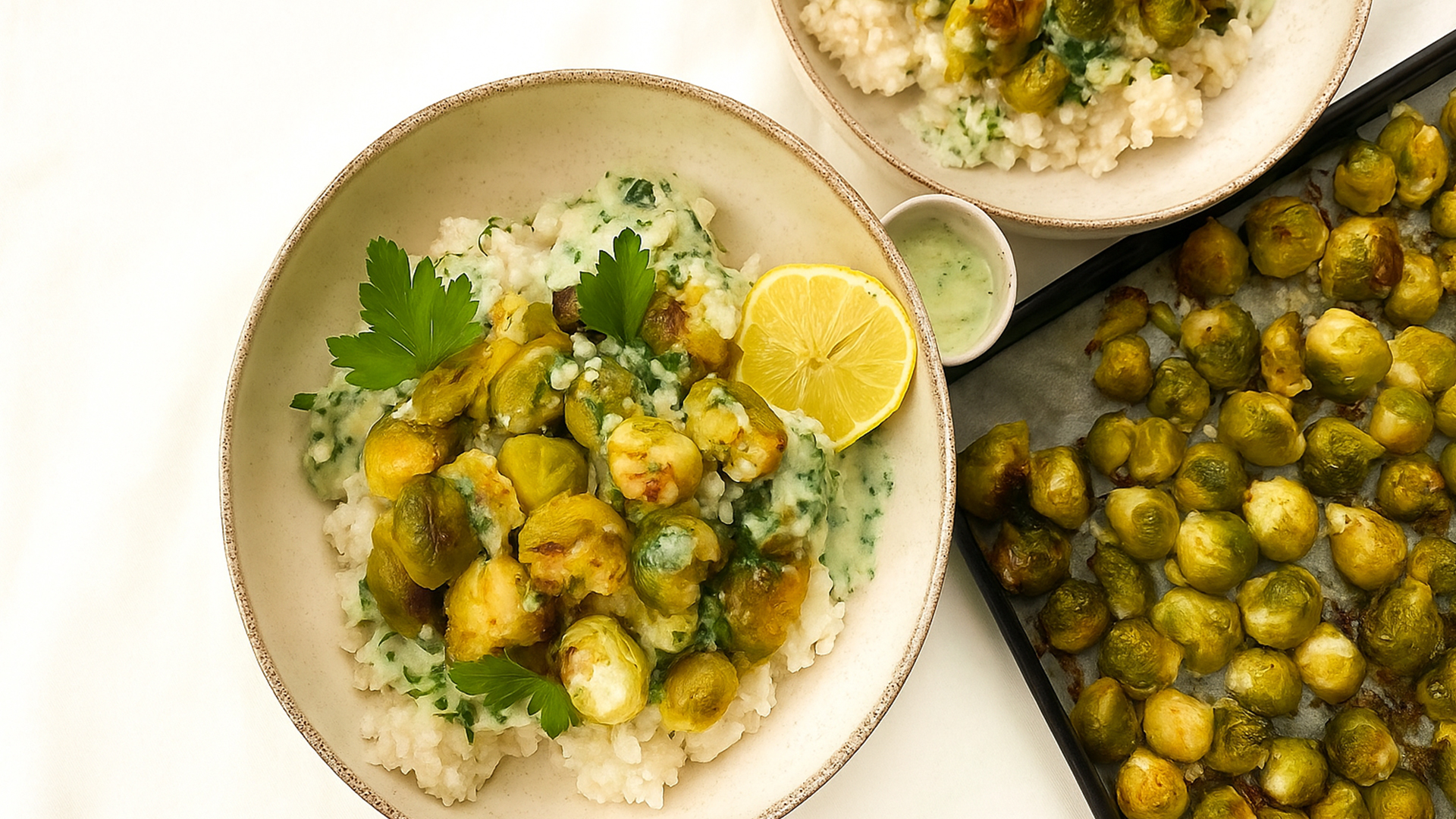 Hoe maak je Geroosterde Spruitjes met Romige Risotto? 🌿 | Gezond ...