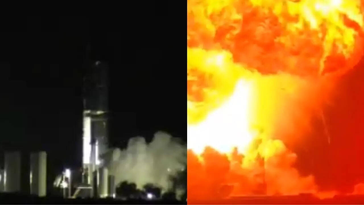 SpaceX's Starship explodes during static fire test at the launch site ...