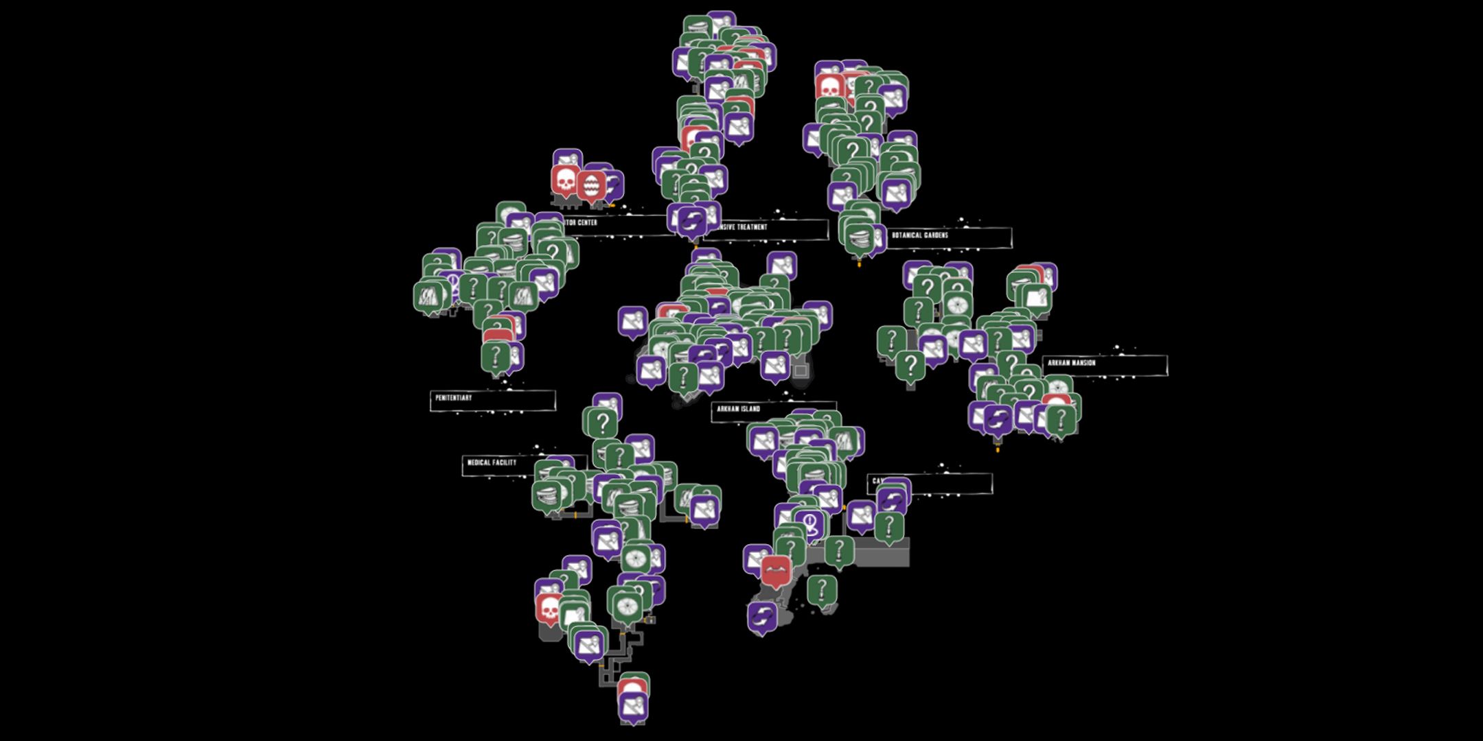 Batman: Arkham Asylum Interactive Map