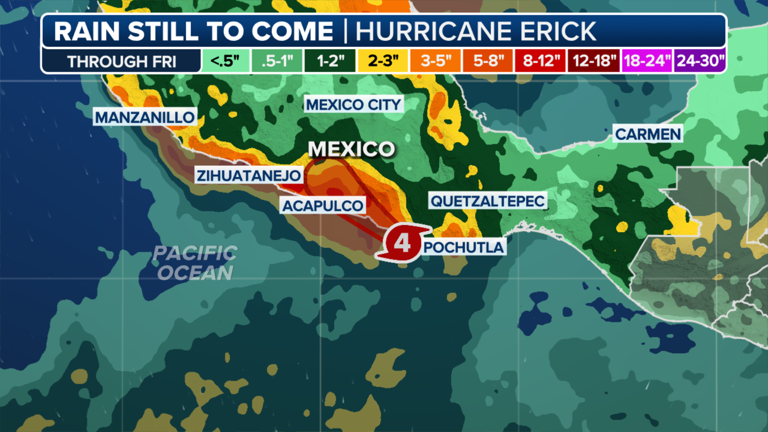 Daily Weather Update from FOX Weather: Hurricane Erick makes landfall ...
