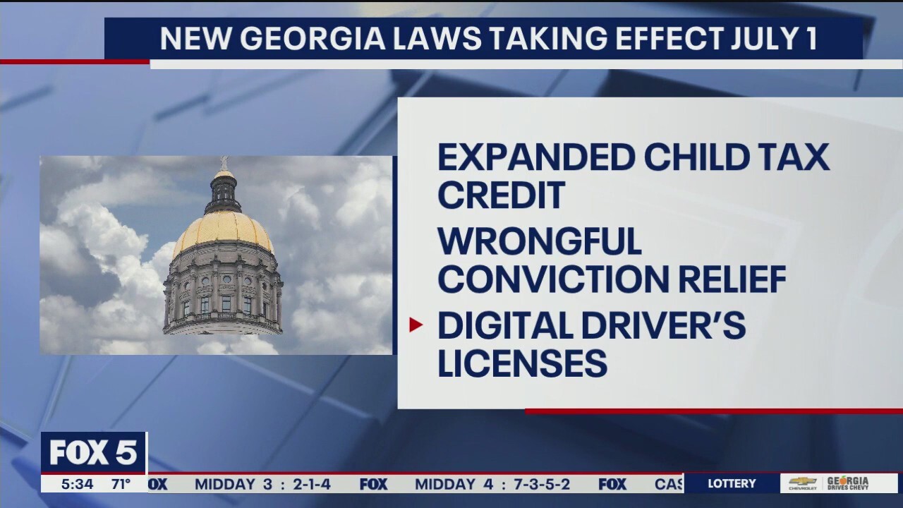 New Georgia laws on July 1, 2025