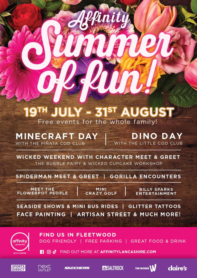 Affinity Lancashire outlet set to host a selection of fun free summer ...