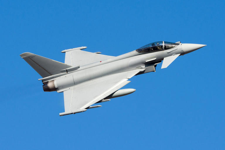 RAF Eurofighter jet spotted over Peterborough - days after US Air Force ...