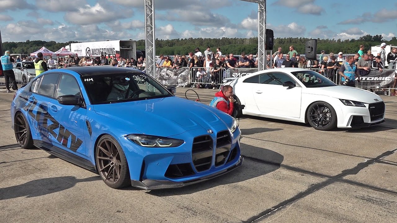 740HP BMW M3 G80 vs 700HP Audi TT RS – Turbo Monsters Drag Showdown!